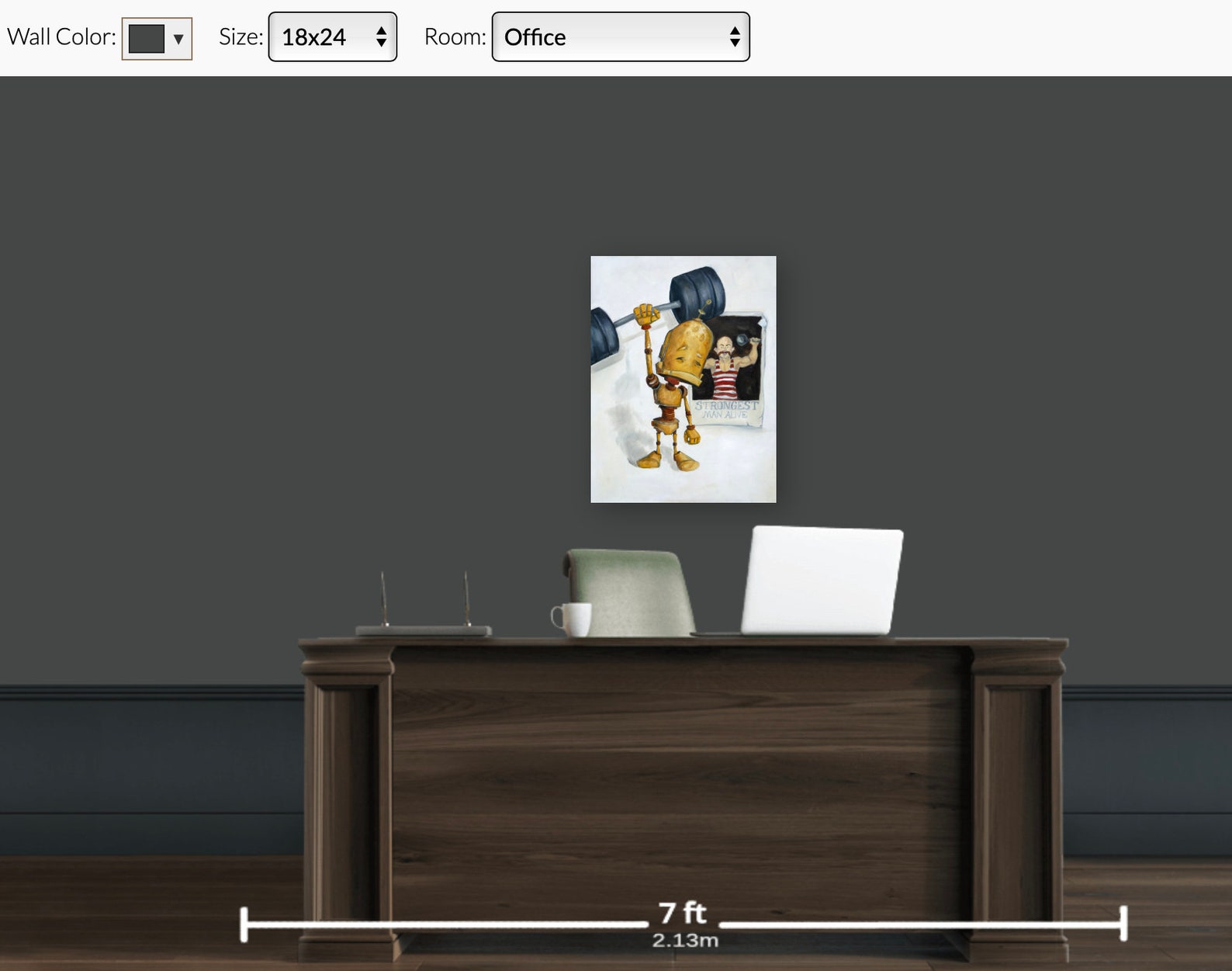 Strong Bot Robot Painting Print | Etsy