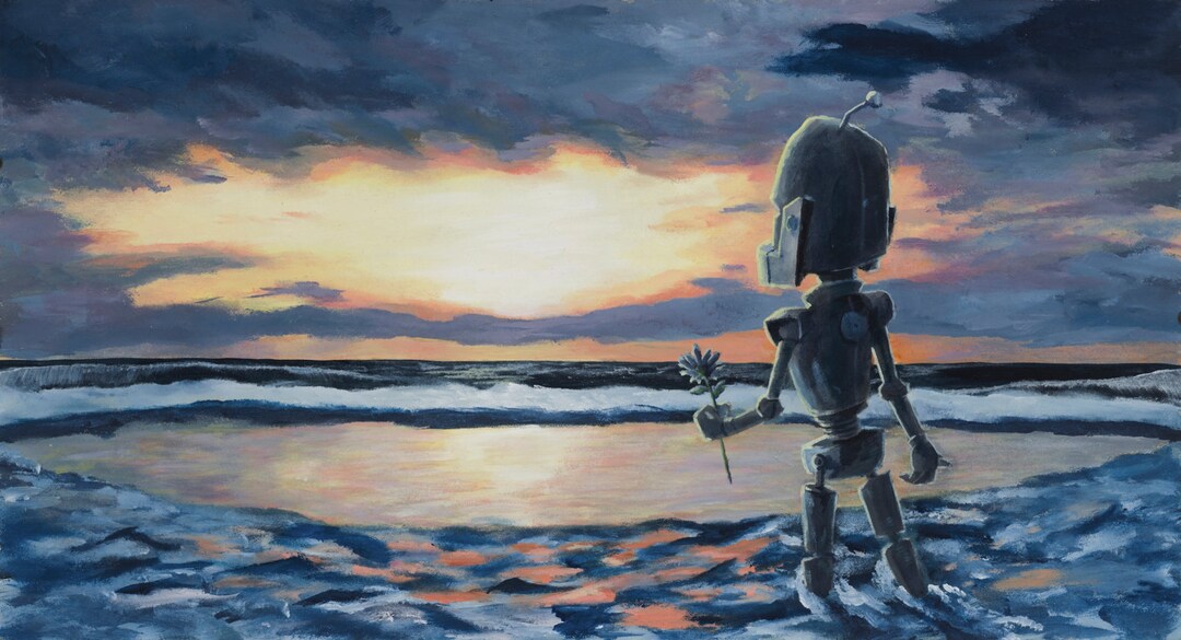 Farewell-bot Robot Painting Print - Etsy