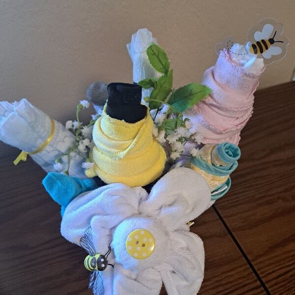 Diaper Flower Bouquet - Etsy