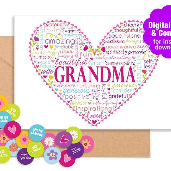 Grandma Word Art - Etsy