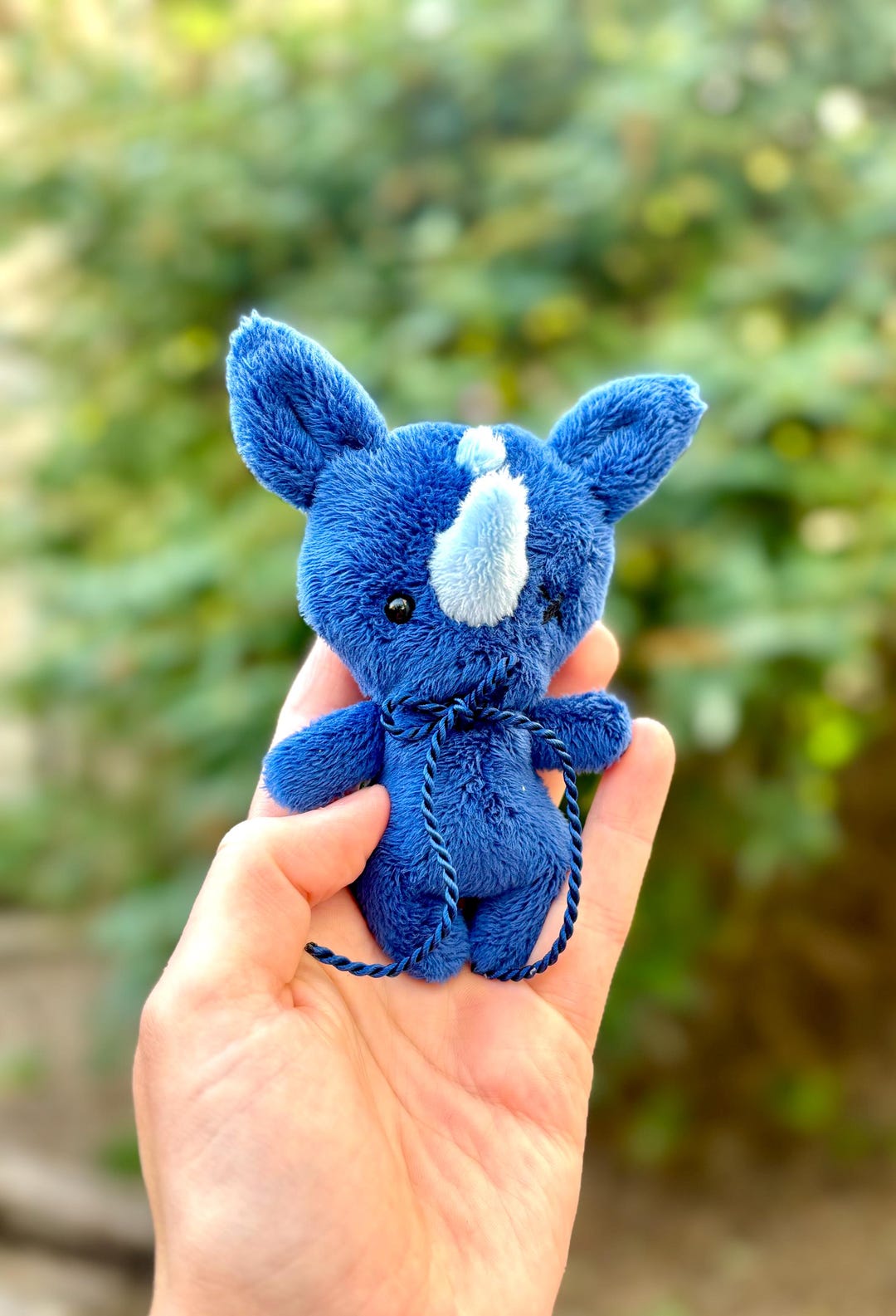 Handmade Mini Rhino Weighted Plush. Adorable, Cute and Soft One Eyed ...