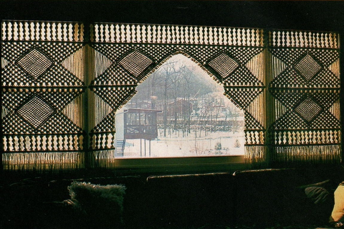 Wonderful Macrame Window Curtain - Etsy