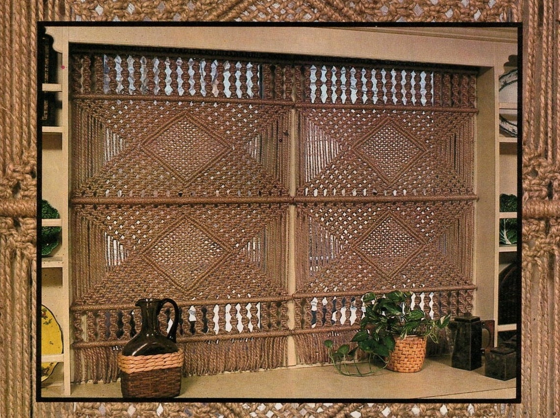 Wonderful Macrame Window Curtain - Etsy