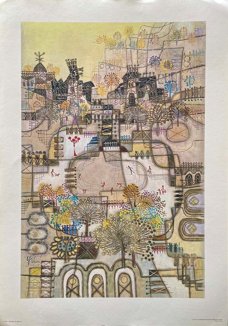 Skaters Fine Art Lithograph on Premium Quality Heavy Weight Neutral ...