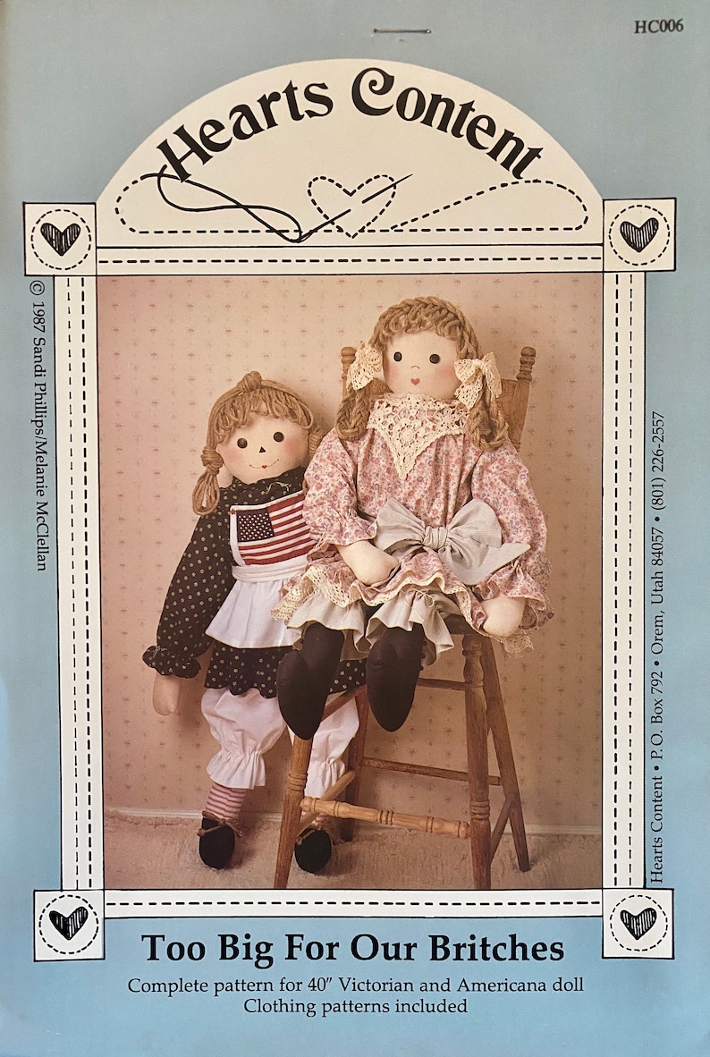 40" Victorian and Americana Dolls - Vintage Craft Pattern - Etsy