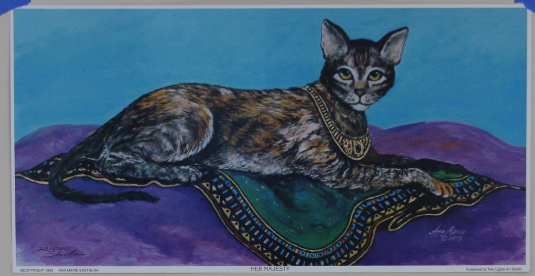 Cat Lithograph Hand Signed and Numbered in Plate - Etsy