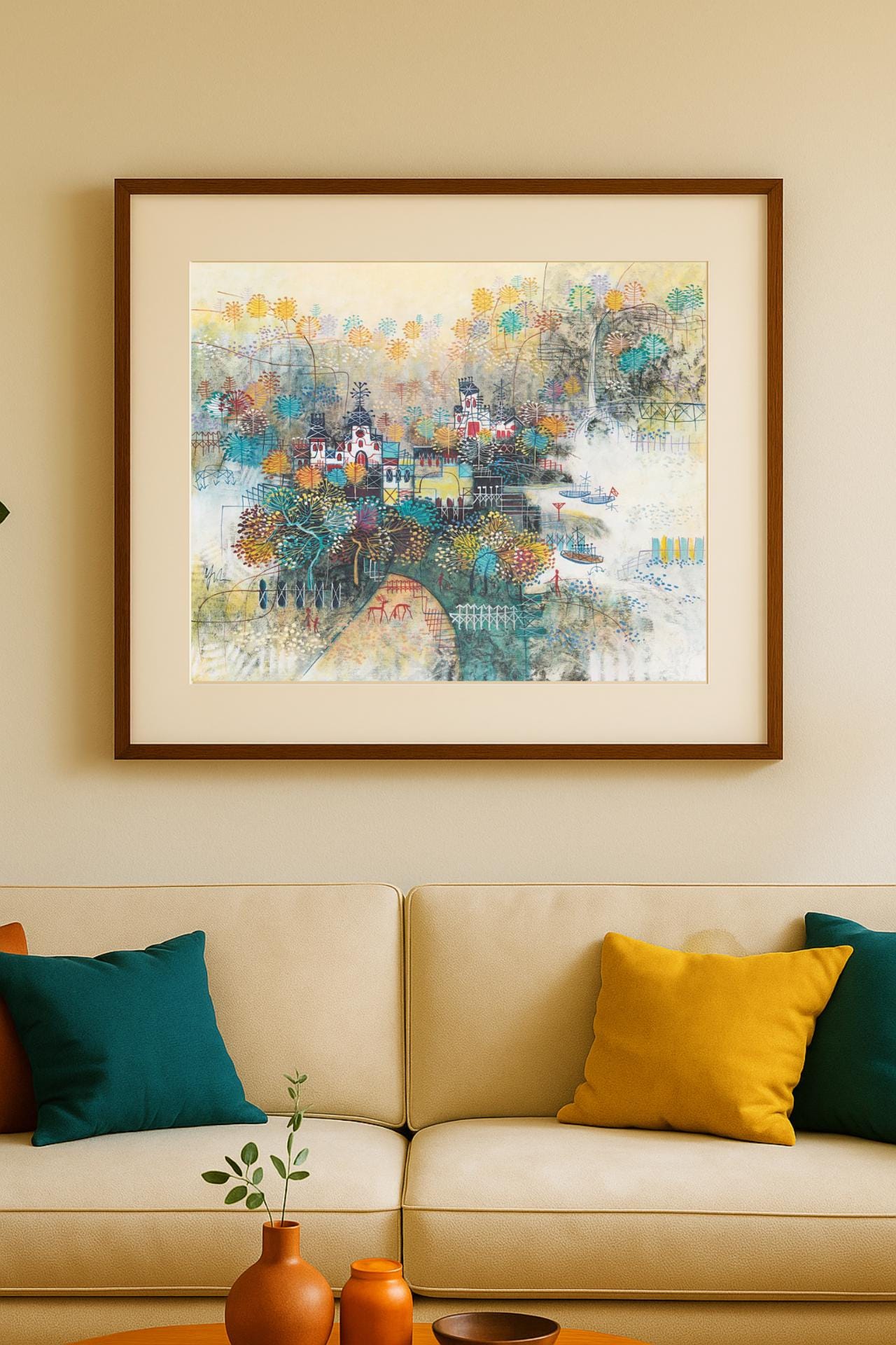 Lithograph Springtime Fine Art by Artist Heshi Yu - Vintage ...