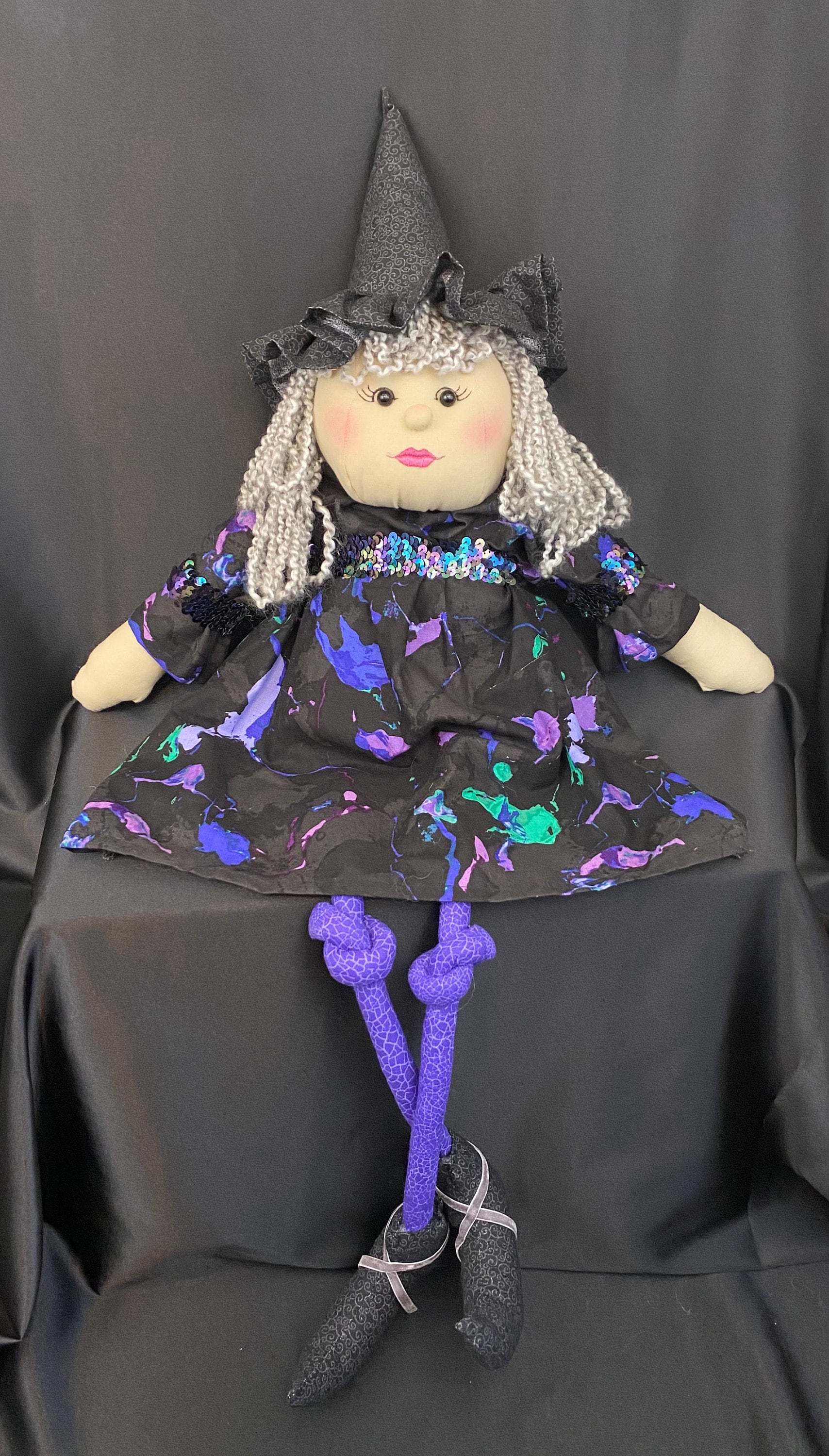 Handmade Witch Cloth Doll (16" Tall When Sitting) - Etsy UK