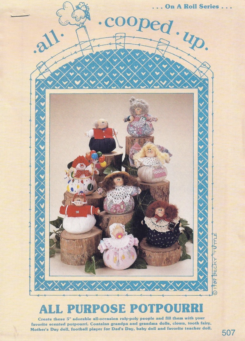 Sewing Pattern 8 5 High Roly-poly People Grandpa and Grandma, Clown ...