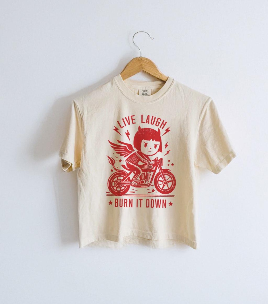 Live, Laugh, Burn It Down Boxy Comfort Colors Tee | Cropped Activist T ...