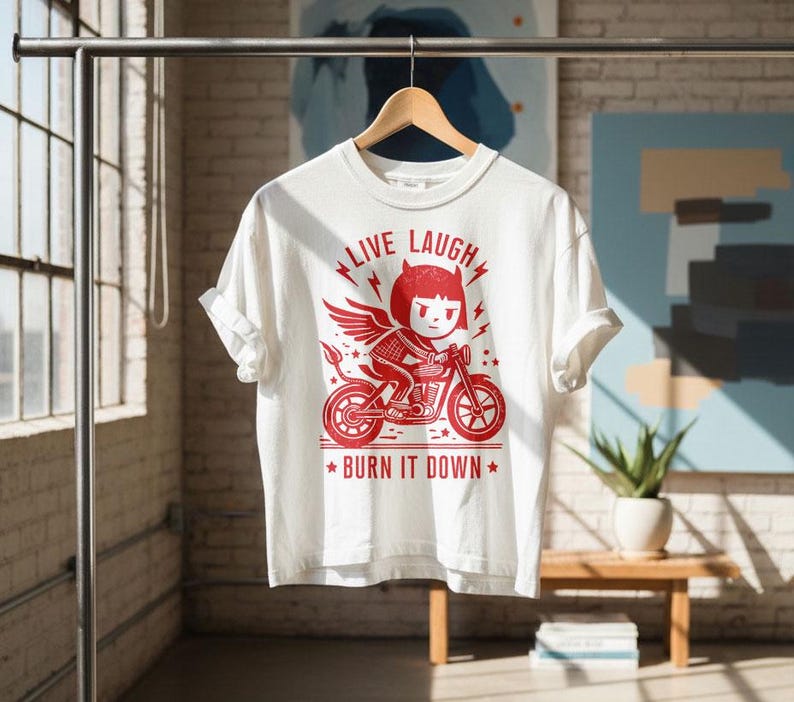 Live, Laugh, Burn It Down Boxy Comfort Colors Tee | Cropped Activist T ...