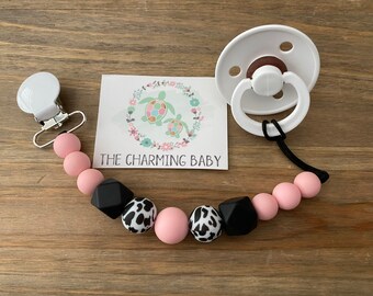 Cow Pacifier Clip - Etsy