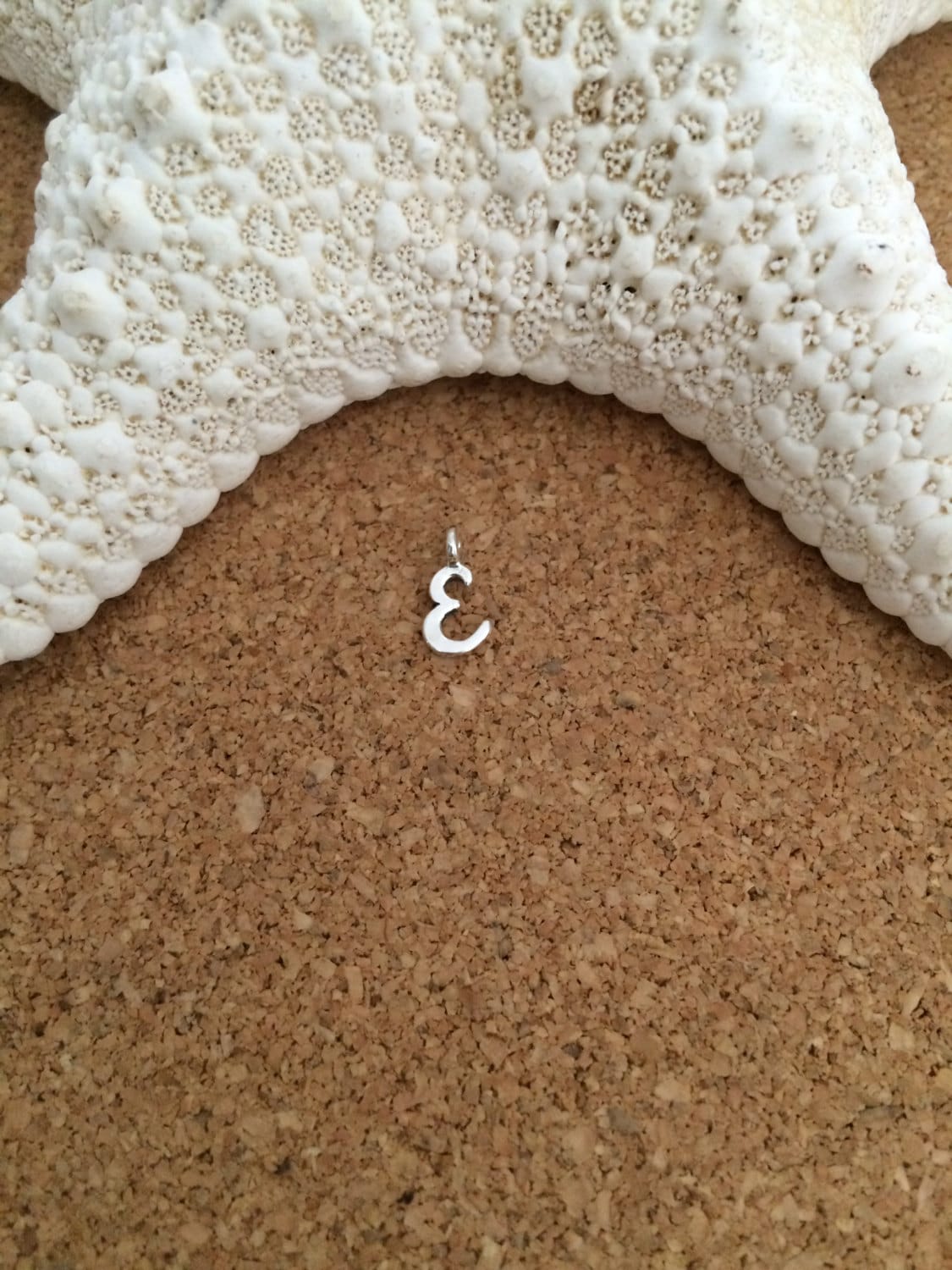 INITIAL e Charm Script LETTER Small Sterling - Etsy