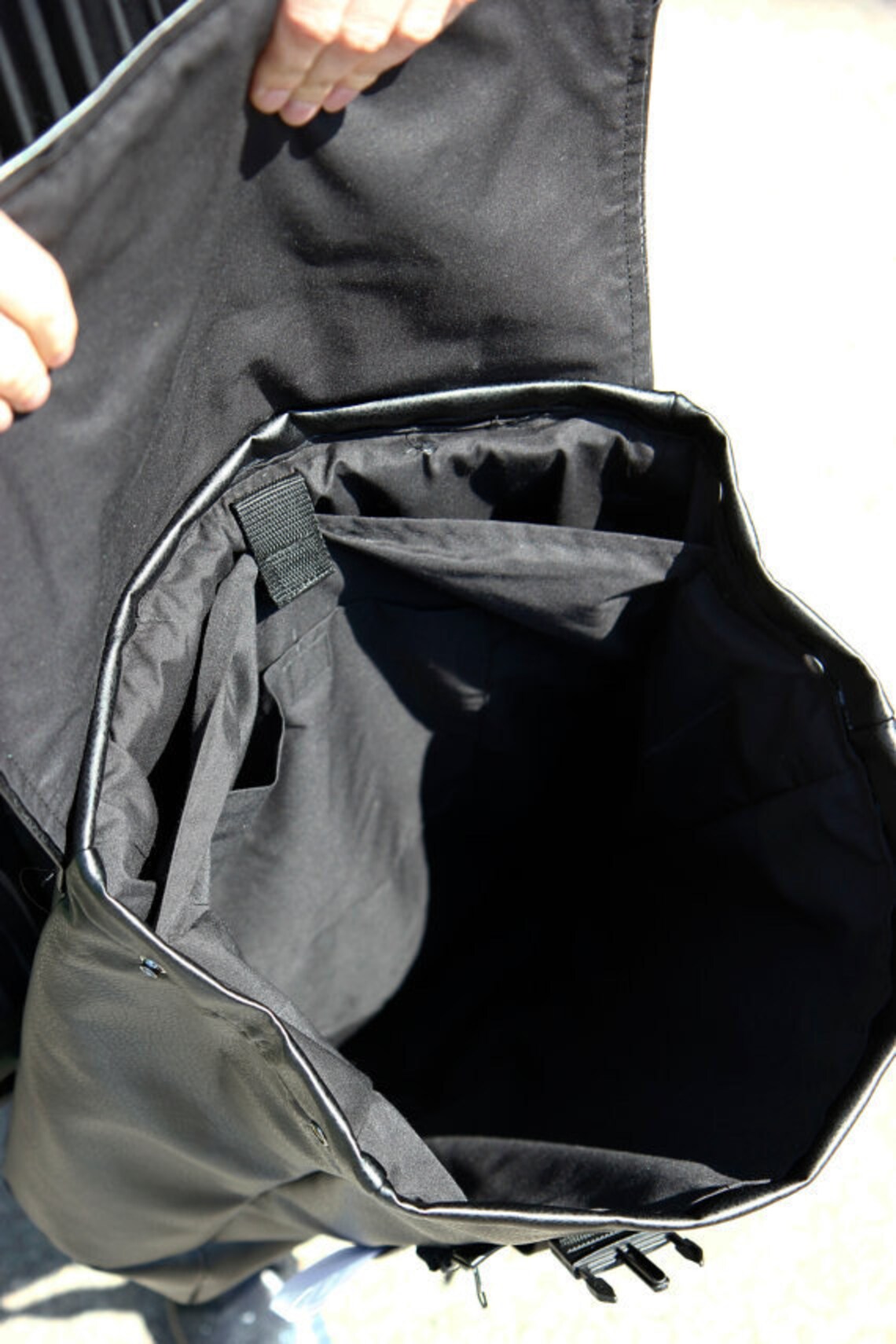 Black Backpack Unisex Bag Friendly Leather Backpack Travel Bag School ...