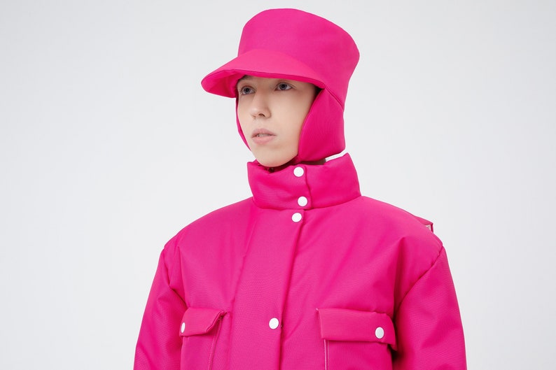 Pink Cap Trapper Hat Earflaps Ingaskripka Design Winter Fashio Hat ...