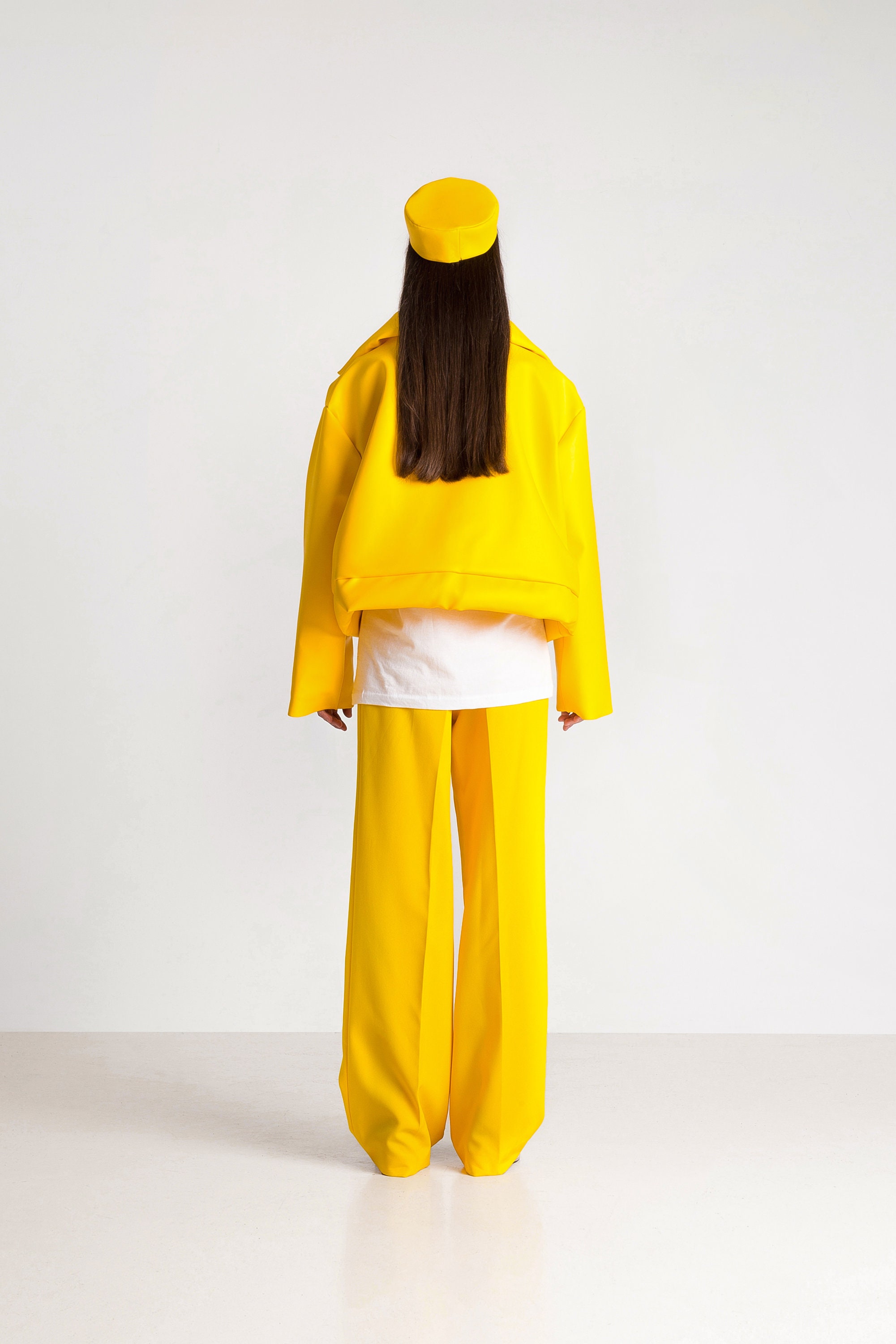 Yellow Faux Leather Jacket Puffer Jacket Unisex Jacket - Etsy