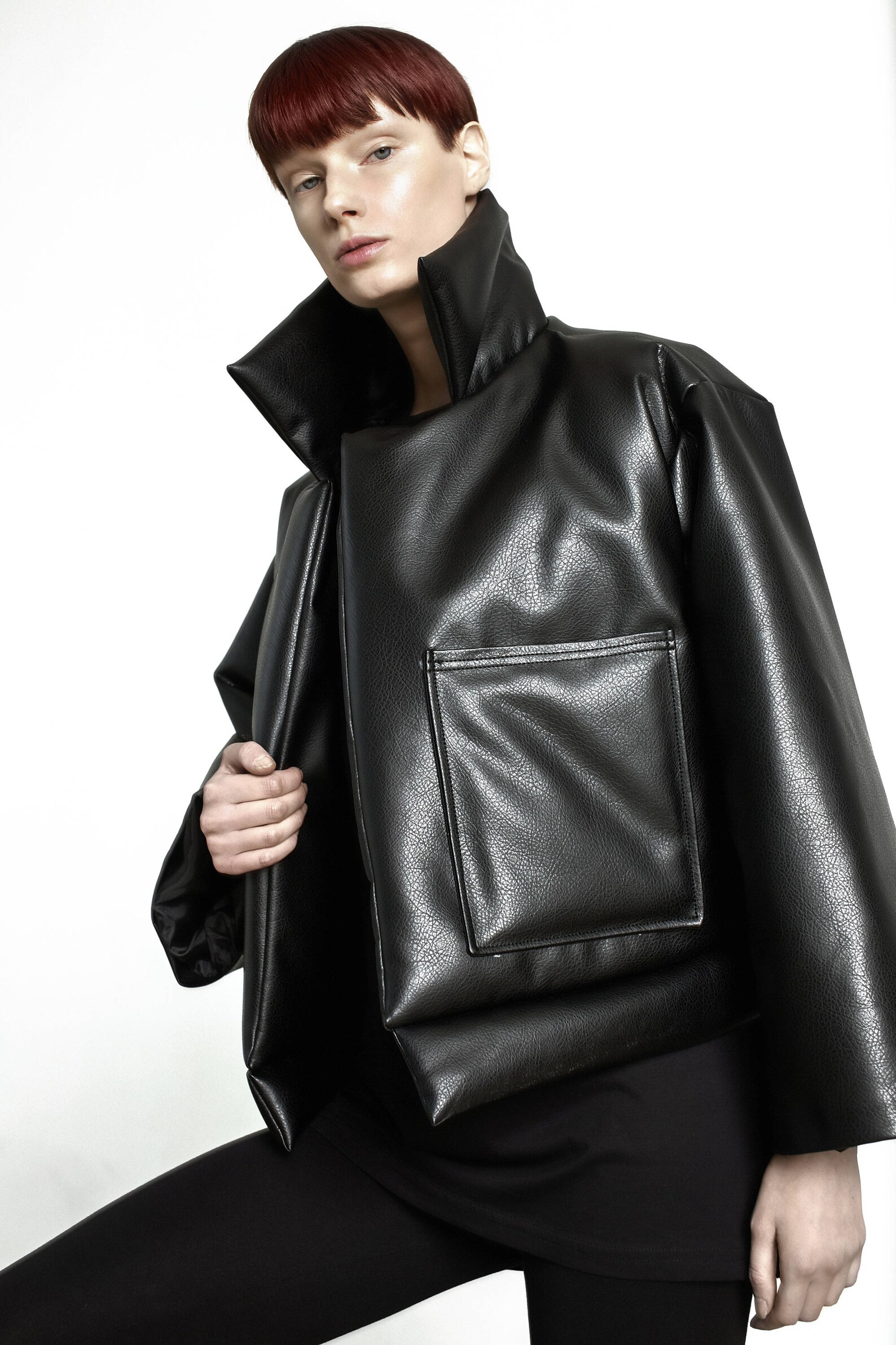 Sustainable Fashion/ Unisex Style Jacket/ in Faux Leather Fabric/ in a ...