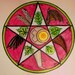 Pagan Wiccan Mandala Personalised Handmade Gift Made to Order Pentacle ...