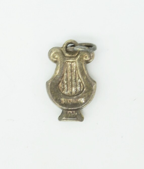 Silver Vintage 1940's Harp Charm Musical Instrument S… - Gem