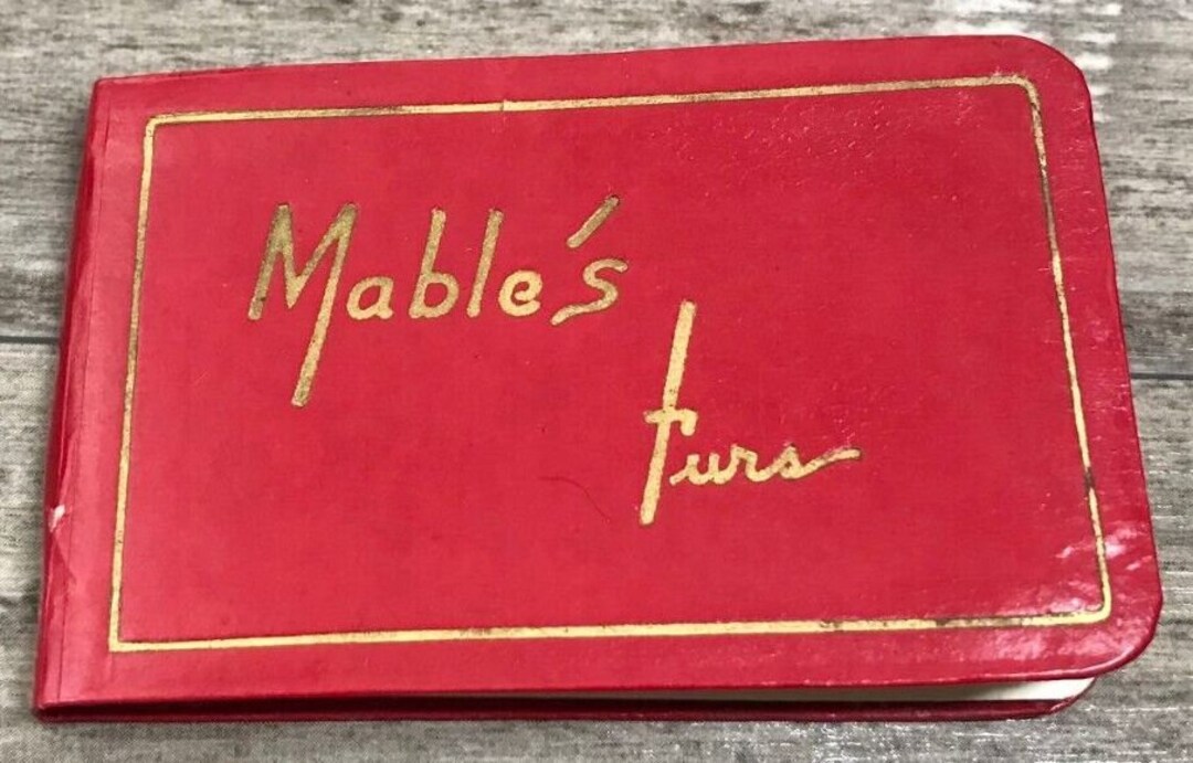 Vintage Mable's Furs Address Phone Pocket Book Denver, Colo. Made in ...