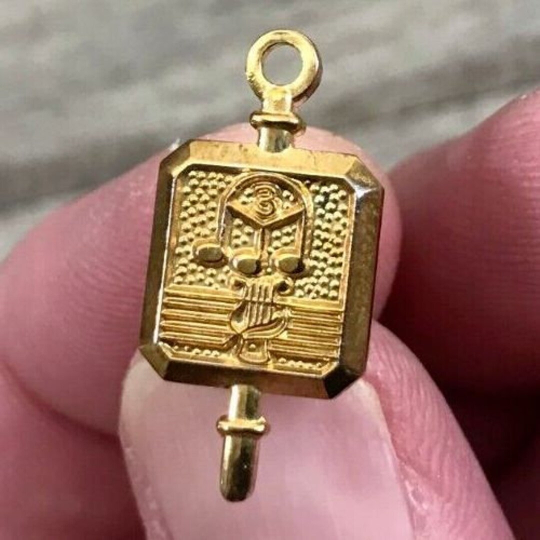 Music Notes Lyre Harp Gold Tone Lapel Hat Jacket Vest Shirt Backpack ...