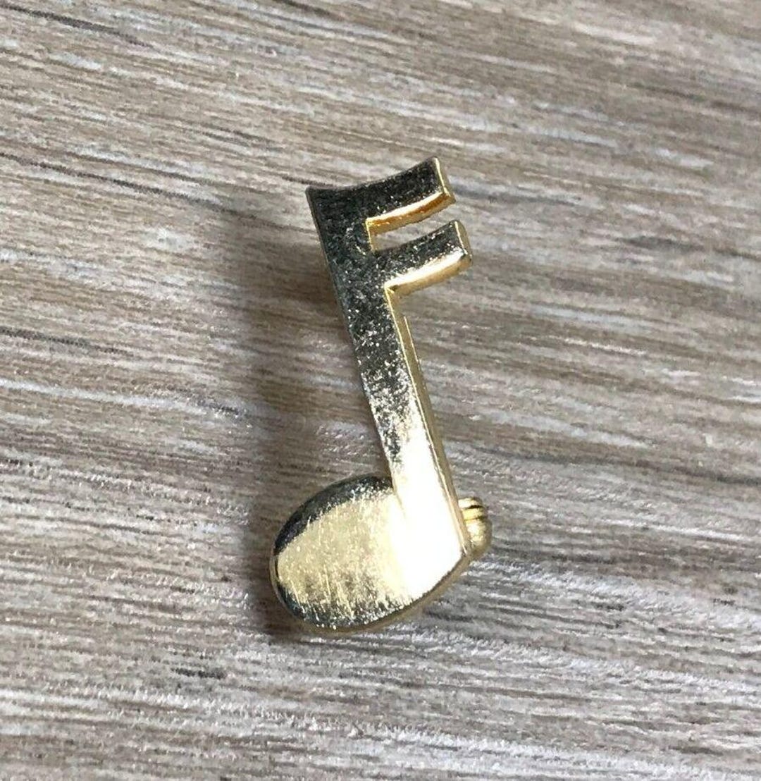 Gold Tone Piano Music Treble Clef Note Lapel Hat Jacket Vest Shirt Pin ...