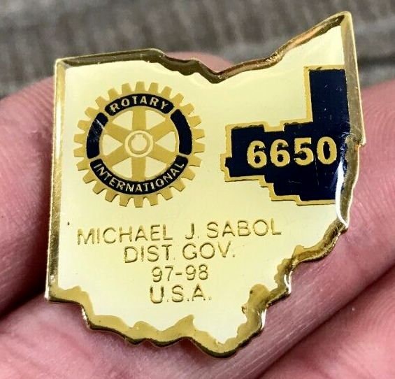 Rotary International Ohio 6650 Dist. Gov. 97-98 USA Michael J. Sabol ...
