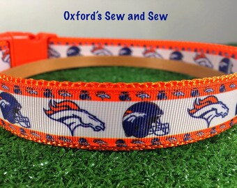 Denver Broncos Dog Collar - Etsy