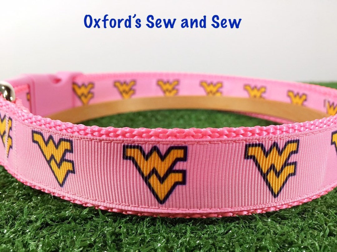West Virginia Pink Female Dog Football 1 M, L, XL Collar para perro y ...