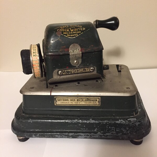 Antique Check Writer - Etsy