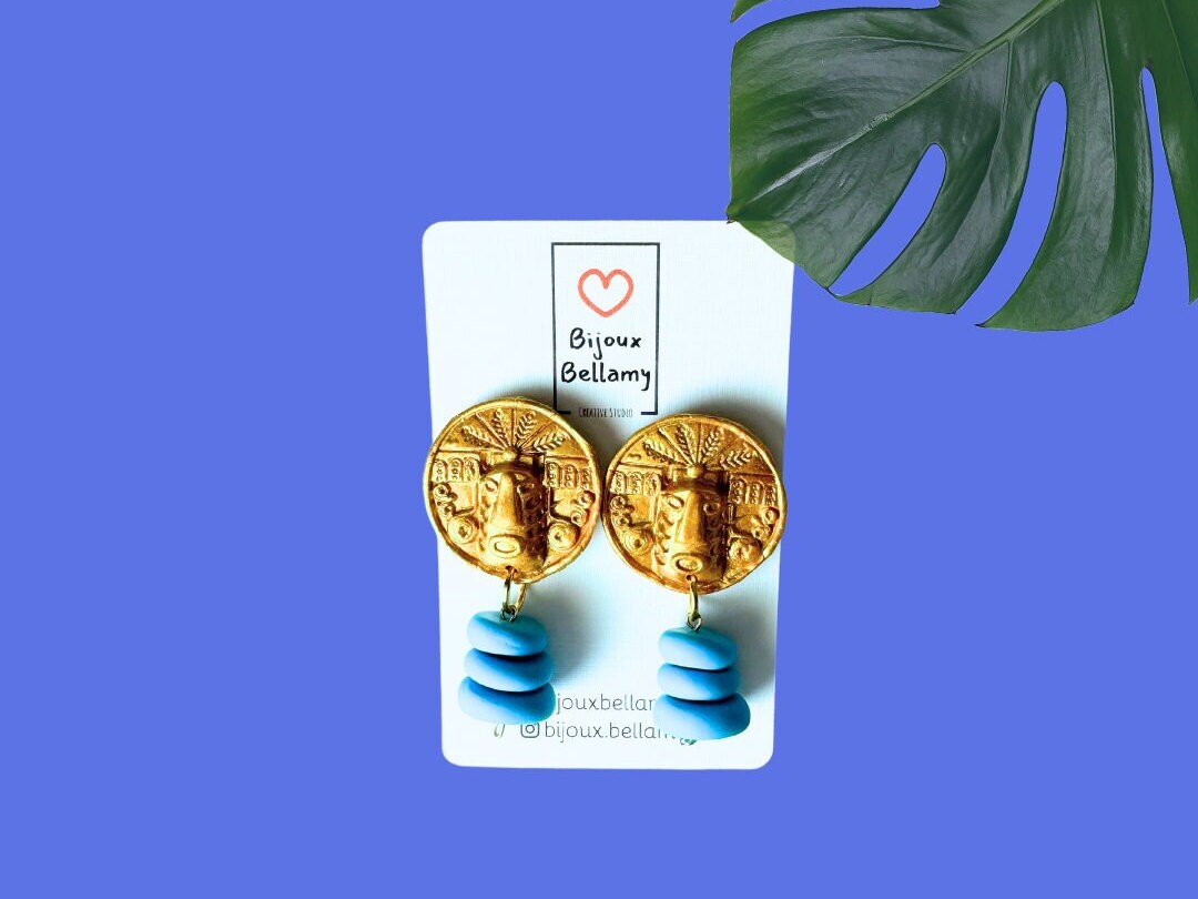 Mayan Earrings, Mayan Aztec Protection God Earrings, Inca Totem ...