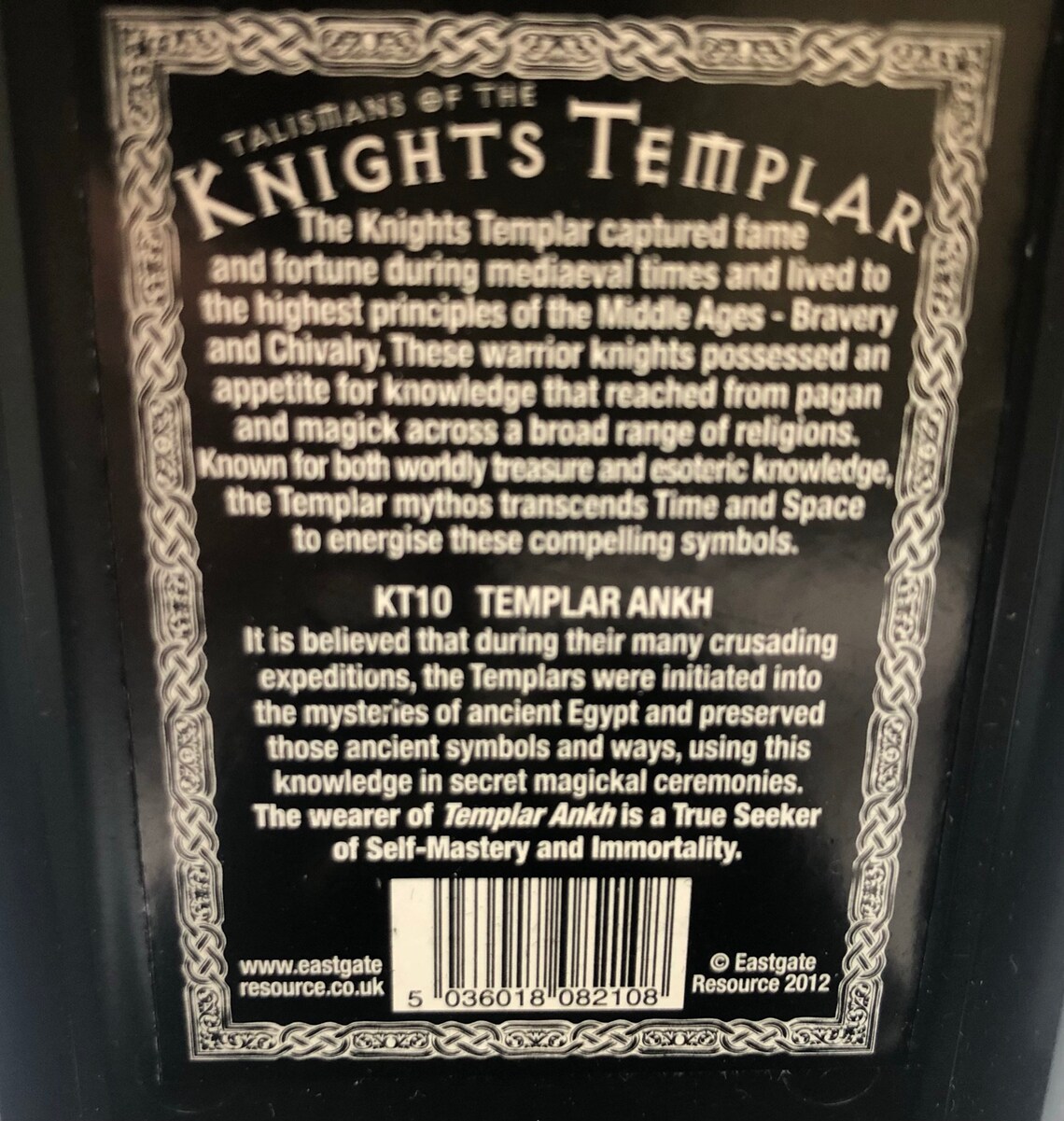 Knights Templar Ankh Necklace Cross Pendant in Gift Box for Courage ...