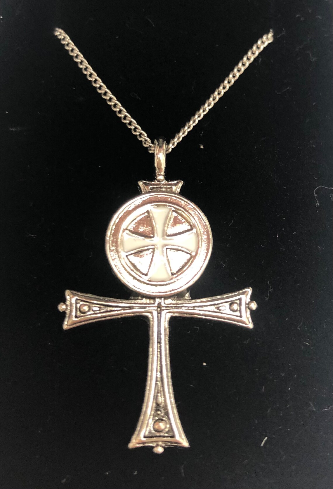 Knights Templar Ankh Necklace Cross Pendant in Gift Box for Courage ...