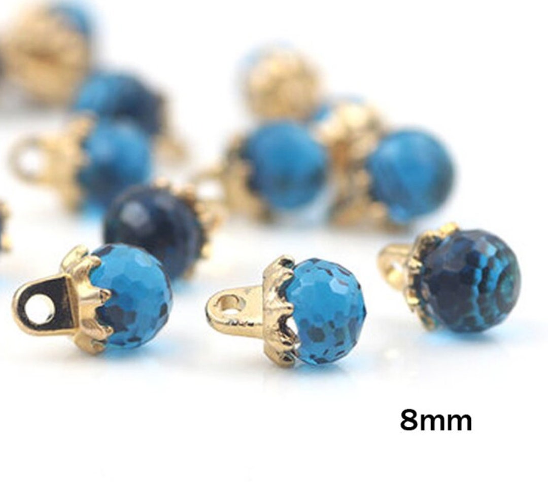 Botones de cristal de plástico, botones de bola de lucita de 8 mm ...