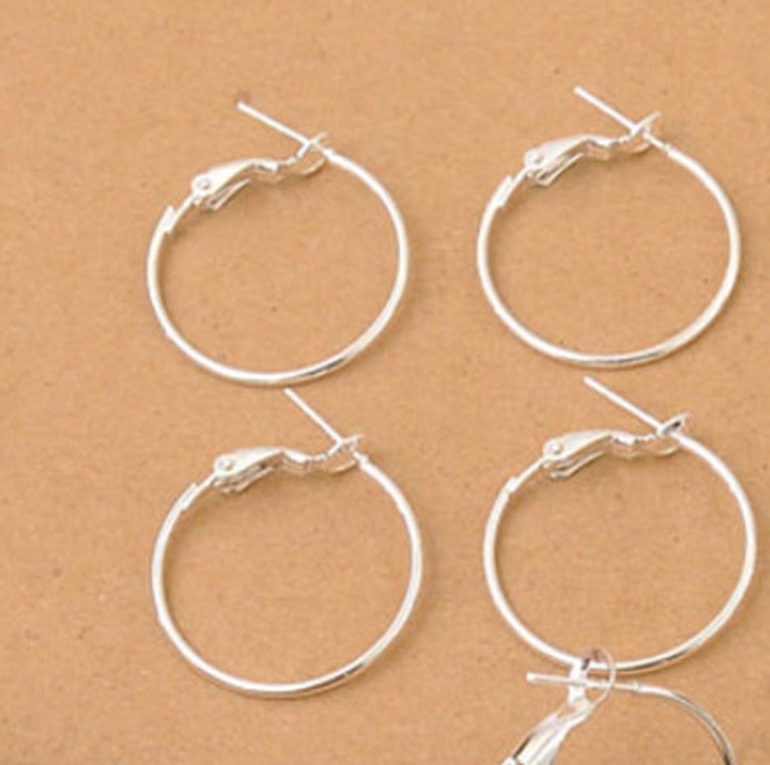 Silver Earring Loops, Earring Circles, Sterling Hoops, Earring Findings ...