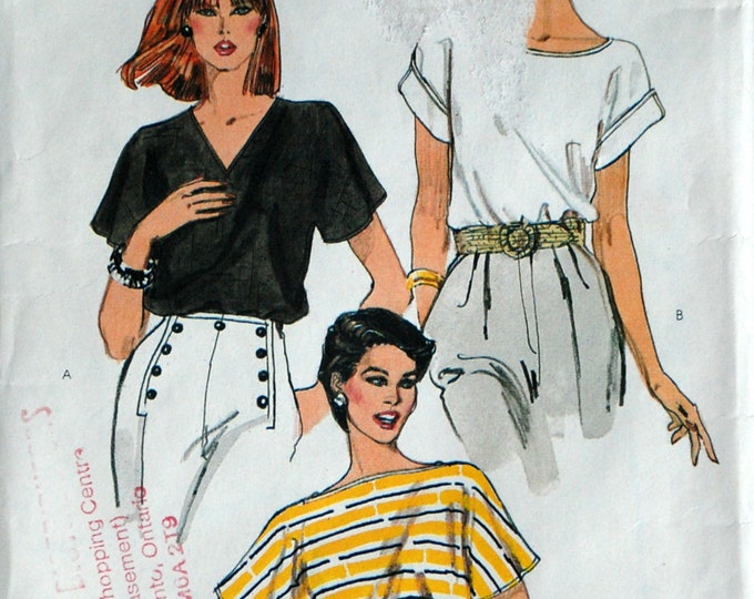 Vintage CUT Vogue Pattern, 8253 Sewing Pattern, Blouse 80s Sewing ...