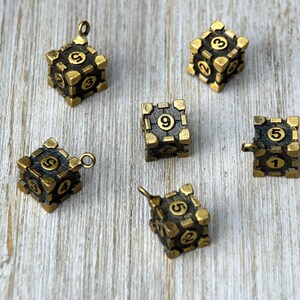 1 Pcs 15x15mm Bronze Vintage Style Dice Cubes, Heavy Cube Charms, DIY ...