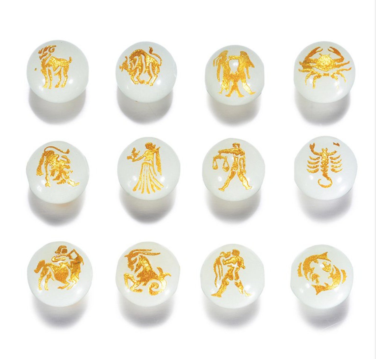 Glow in the Dark Beads, 10 Mm Beads, Birth Stone Glow Beads, Luminous ...