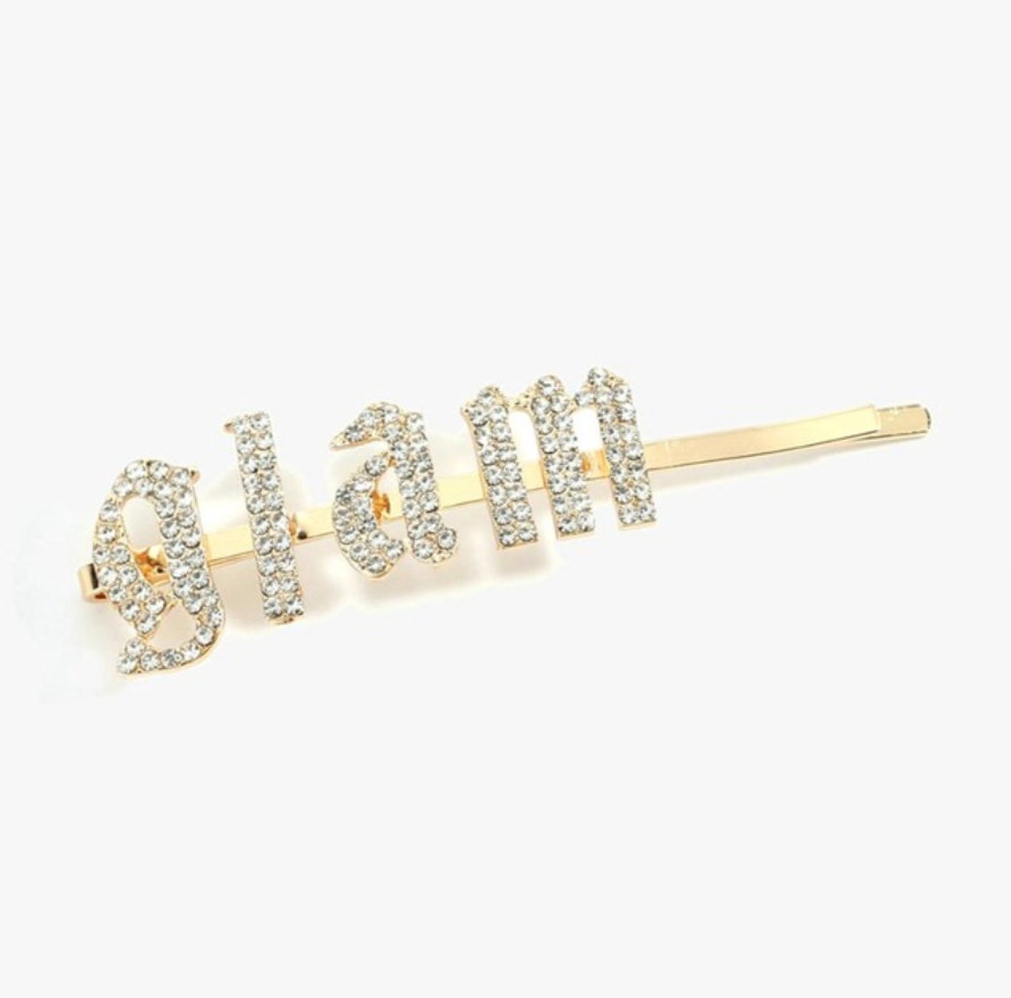 Rhinestone Word Hair Clips Bling Hair Clips Glam Hair Décor | Etsy