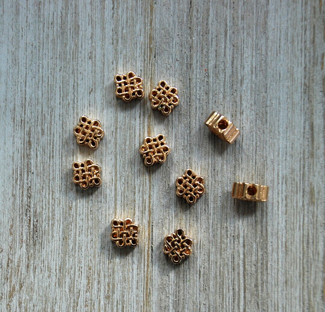 Gold Spacer Bead, Chinese Knot Spacer Beads, Jewelry Making Supplies ...