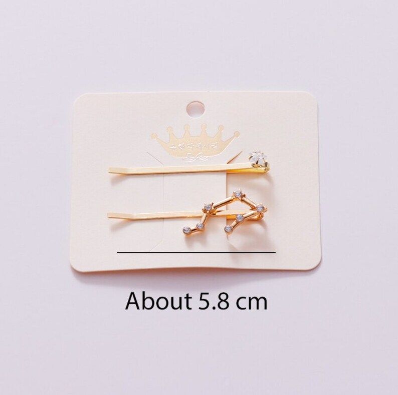 Personalized Constellation Bling Hair Clips, Rhinestone Hair Clip, Hair ...