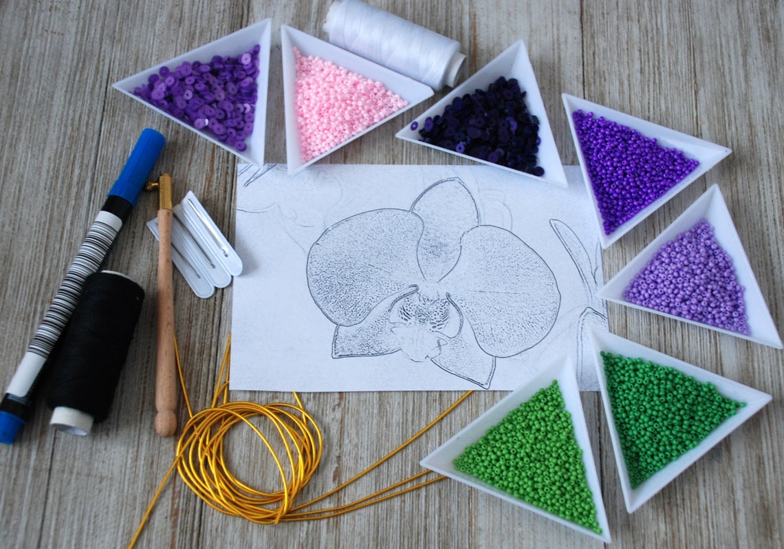 Tambour Embroidery Kit Gold Work Kit Luneville Embroidery - Etsy