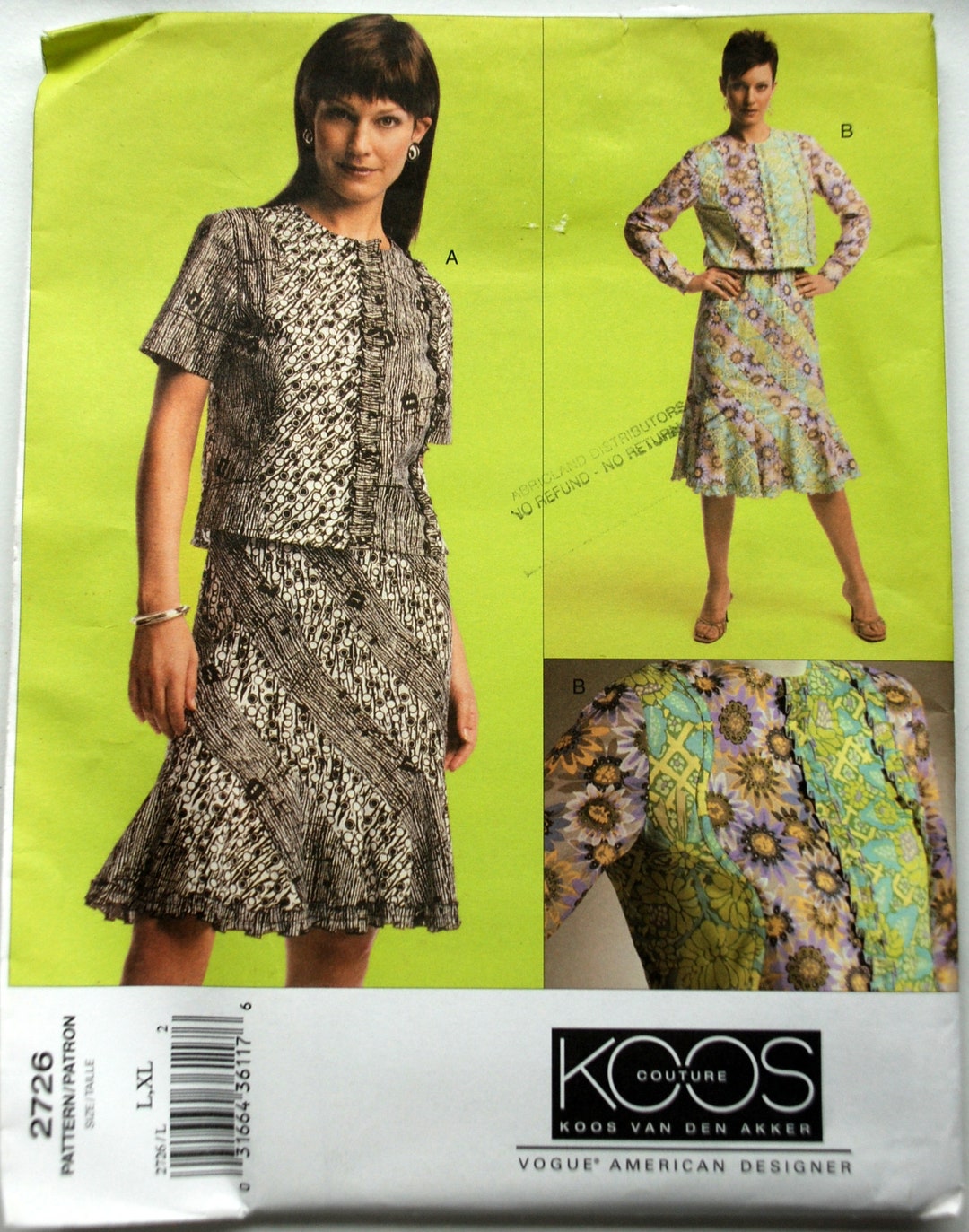 Vintage UNCUT Vogue Pattern, 2726 Sewing Pattern, Suit 90s Sewing ...