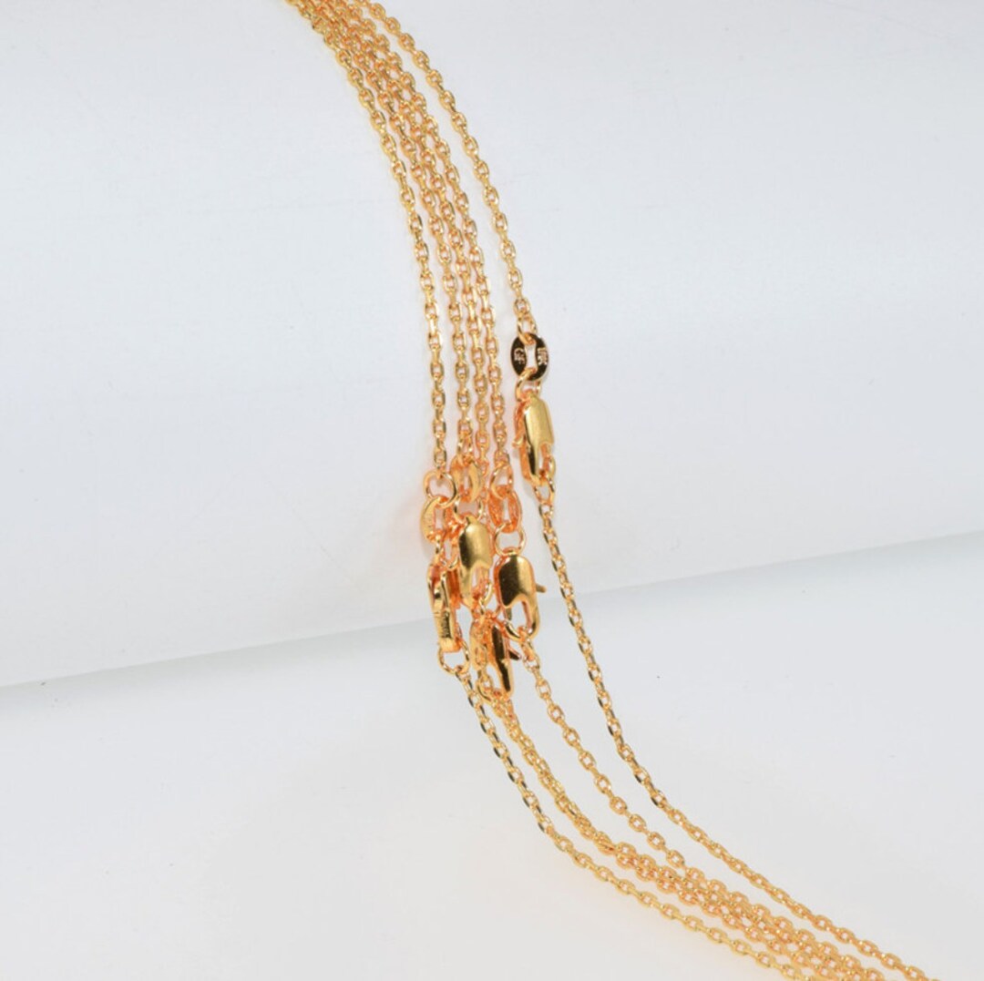 16 Inches Gold Chain, Yellow Gold Chain, Replacement Gold Chain, Dainty ...