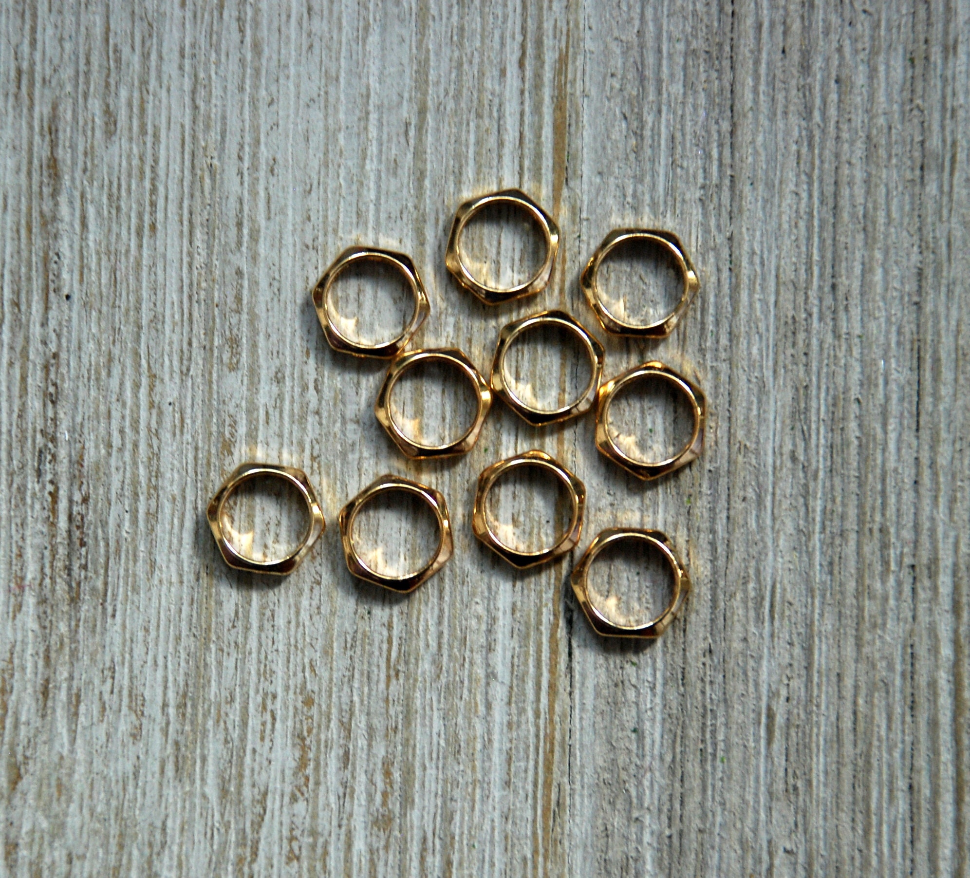 Gold Plated Circle Connector 2 Holes Circle Jewelry | Etsy