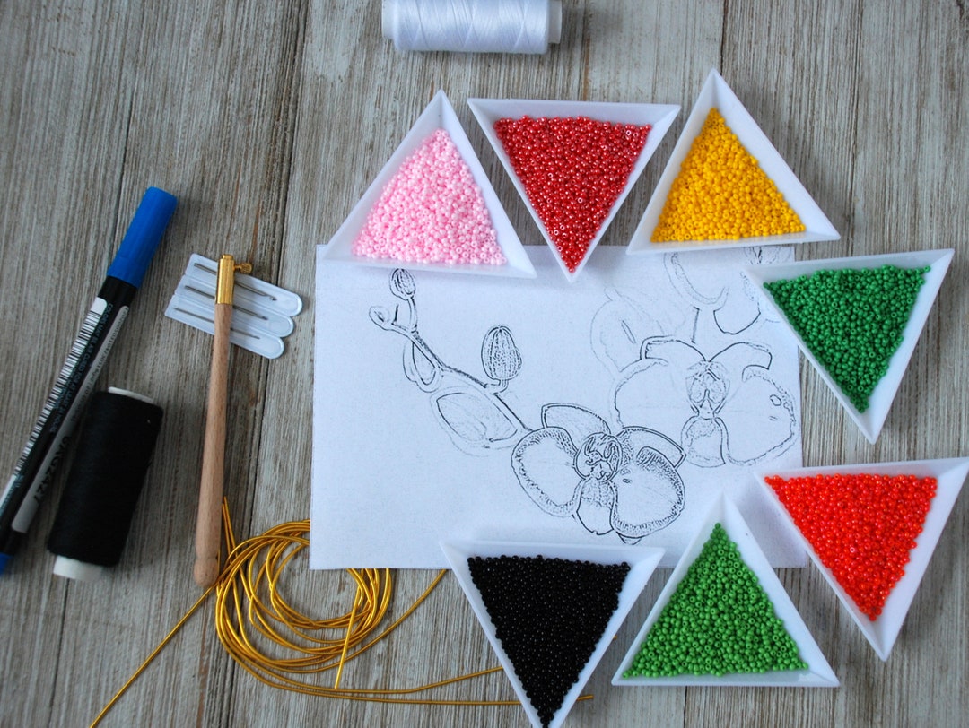 Tambour Embroidery Kit, Gold Work Kit, Luneville Embroidery Kit, Orchid ...