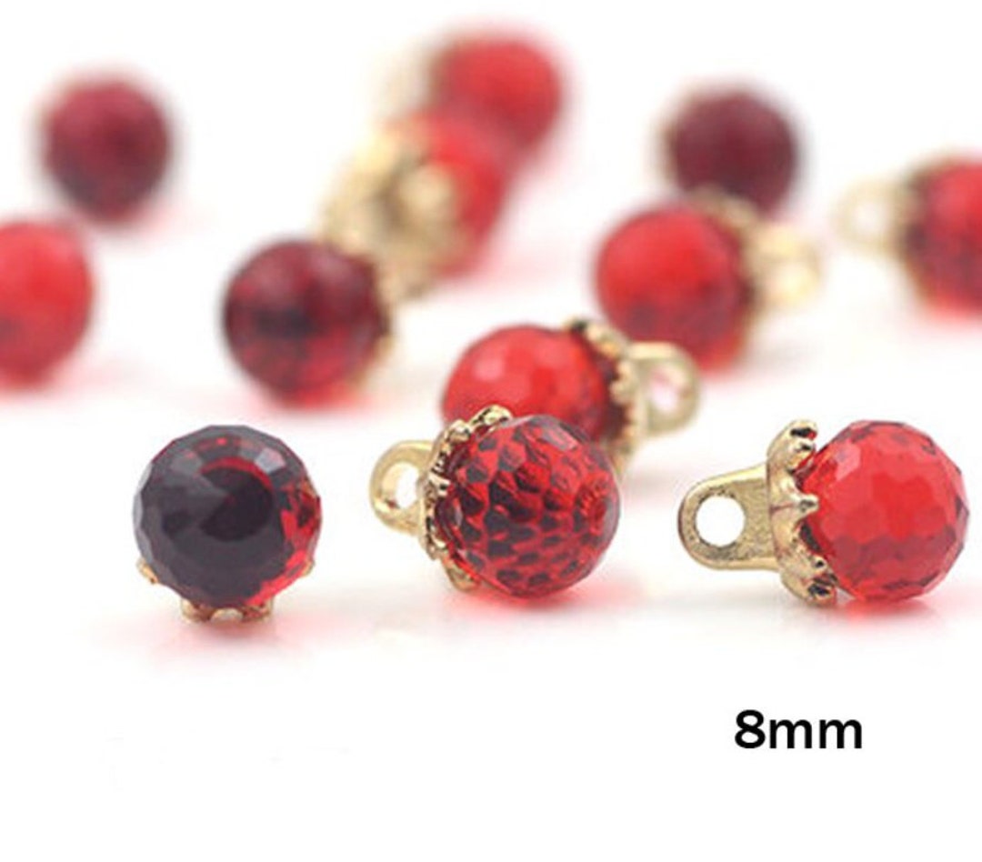 Plastic Crystal Buttons, 8 Mm Lucite Ball Buttons, Sewing Buttons ...