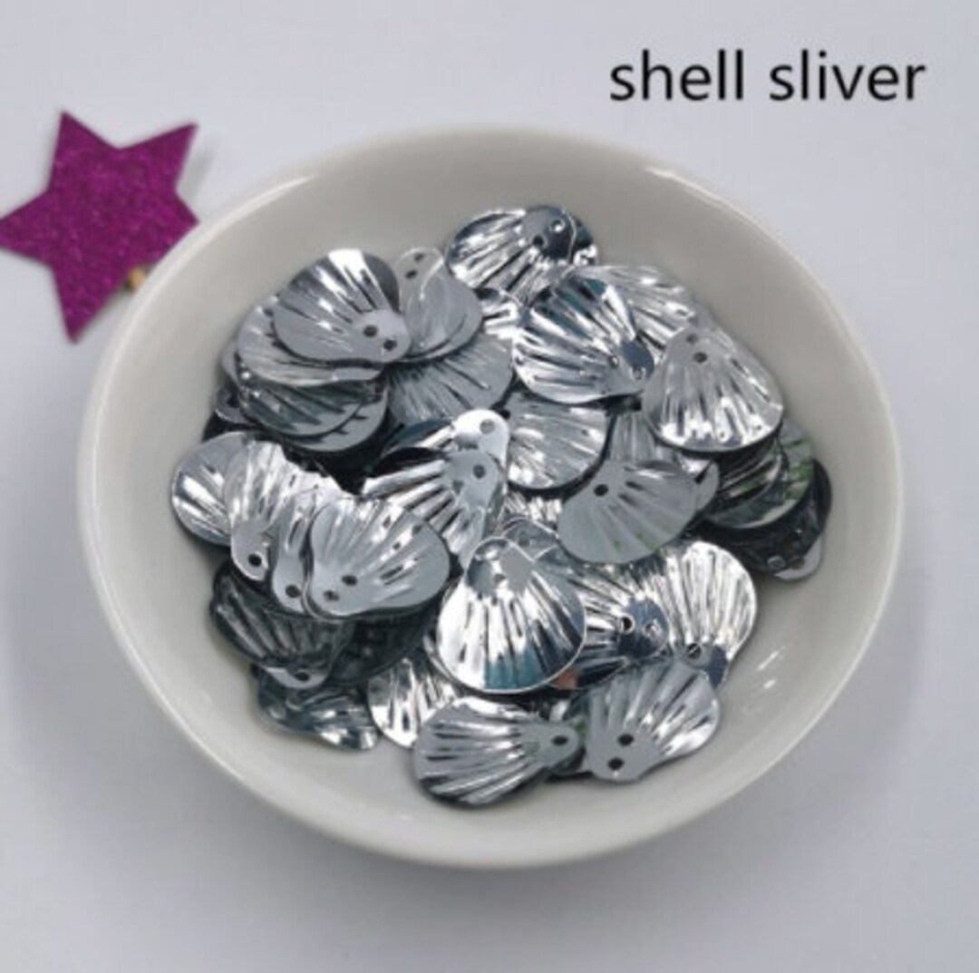 3D Sequin Shells, Silver Sequins, Sequin 12 Mm, Loose Sequin ...