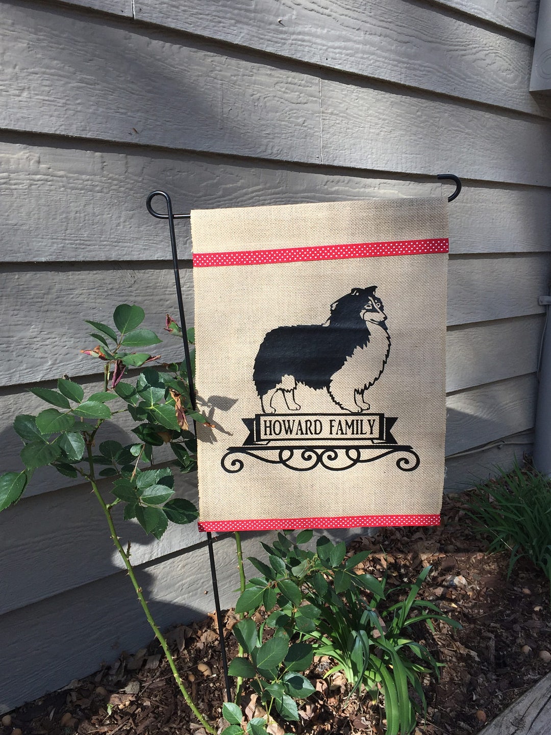 Sheltie/ Shetland Sheepdog/ Dog/ Garden Flag/ Burlap Garden Flag ...