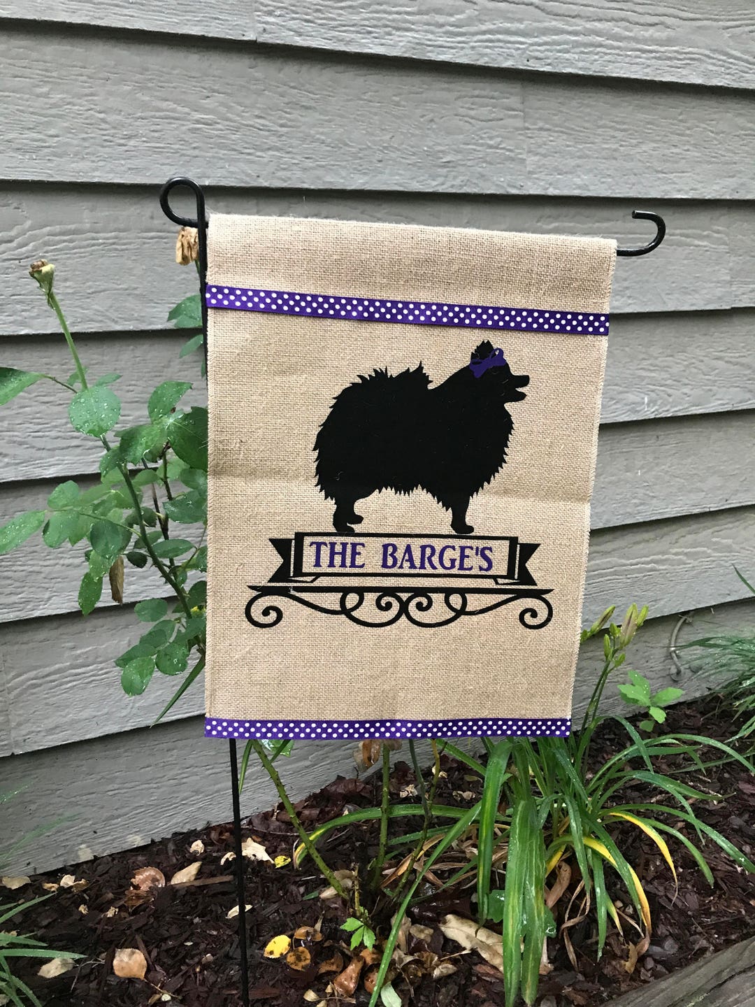 Pomeranian, Custom Pomeranian Dog Garden, Pet Flag - Etsy